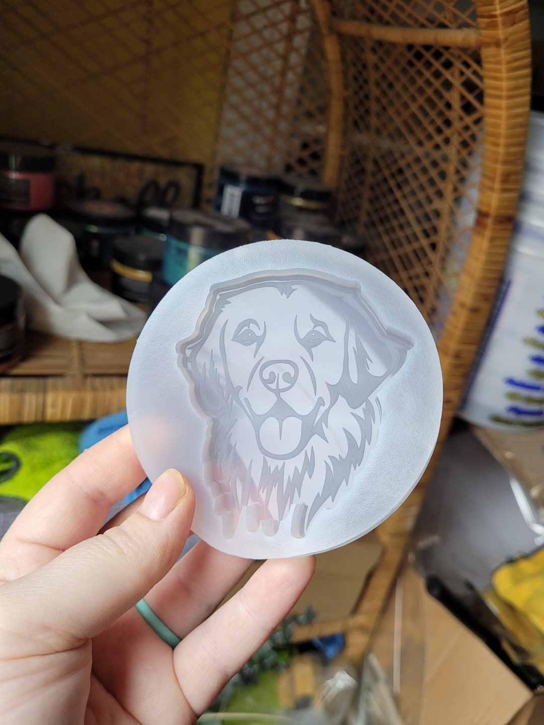 3 Inch, Golden Retriever Mold, Dog Mold, Puppy Mold, Silicone Mold ...
