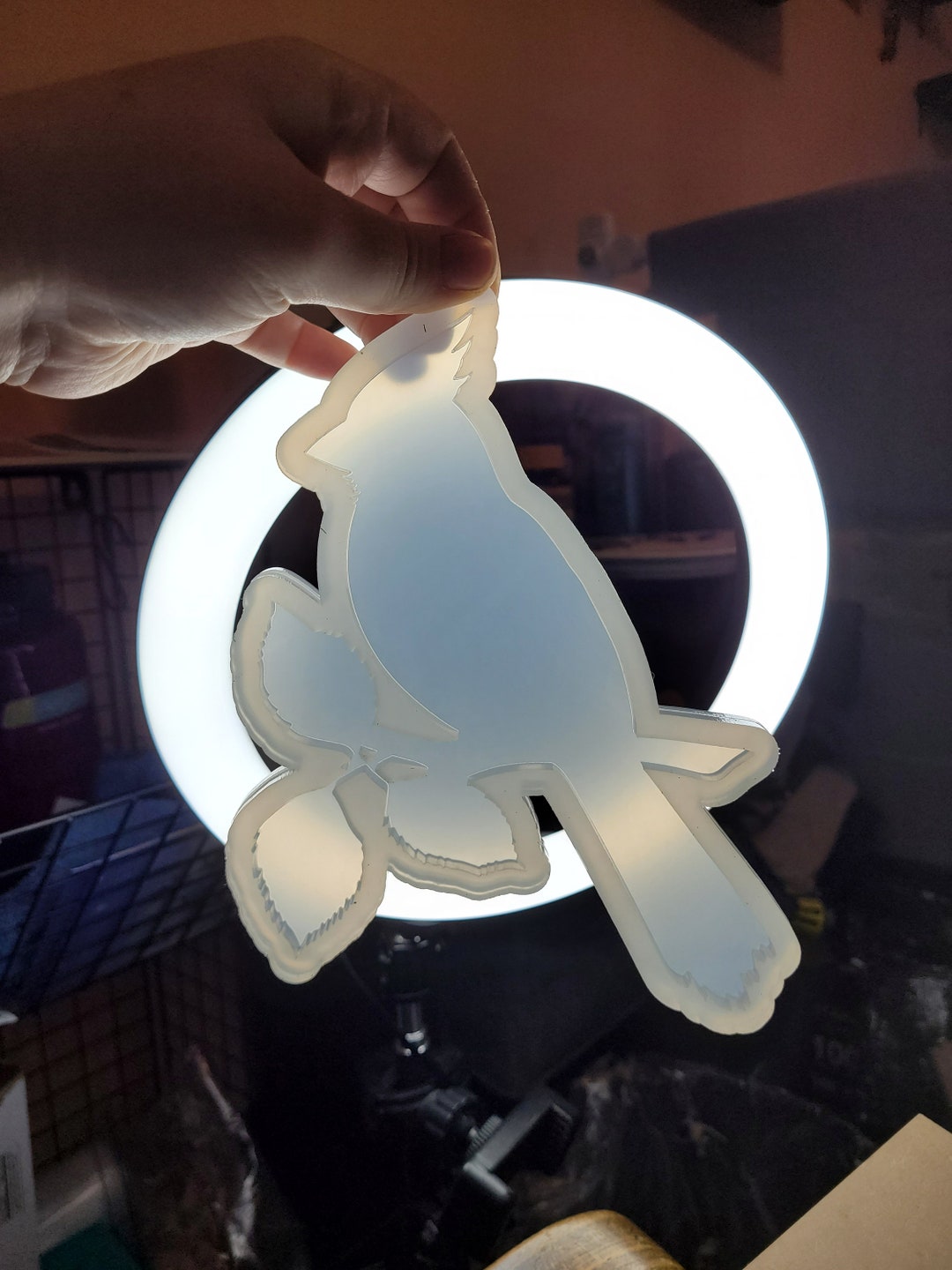 6.75 Inch, Cardinal Bird Mold, Cardinal Mold, Resin Mold, Flying Bird ...