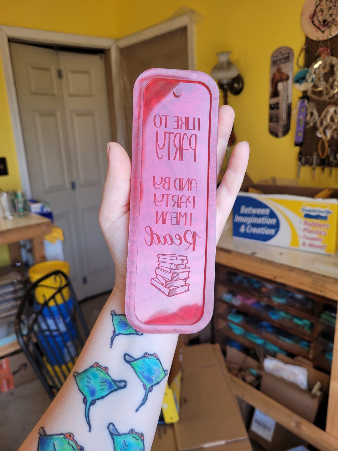 7 Inch, Bookmark Mold, I Like to Party and by Party, I Mean Read Mold ...