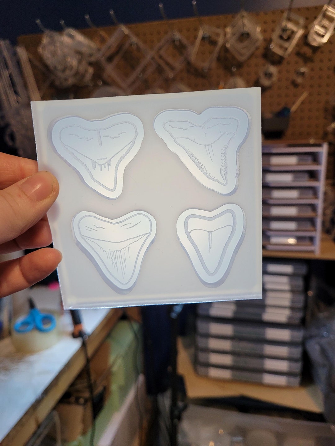 Shark Mold, Shark Tooth Earring Mold, Silicone Mold, Dog Tag Mold ...