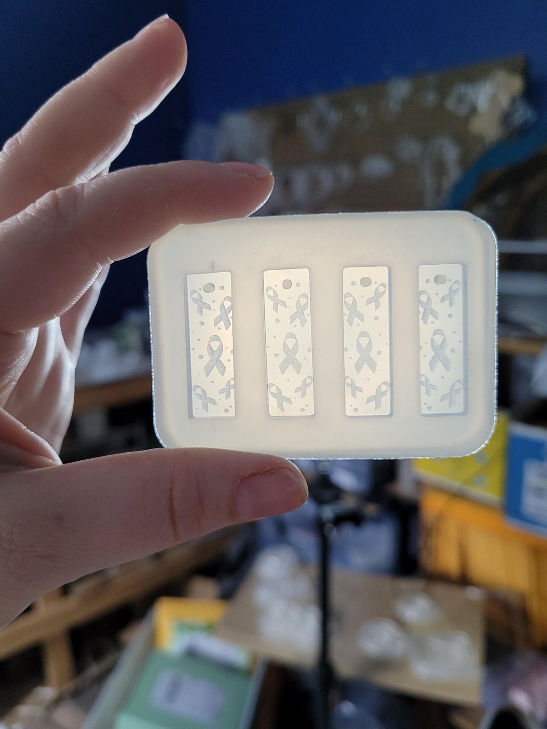 1.25 Inch, Cancer Earring Mold, Cancer Ribbon Earring Mold, Resin ...