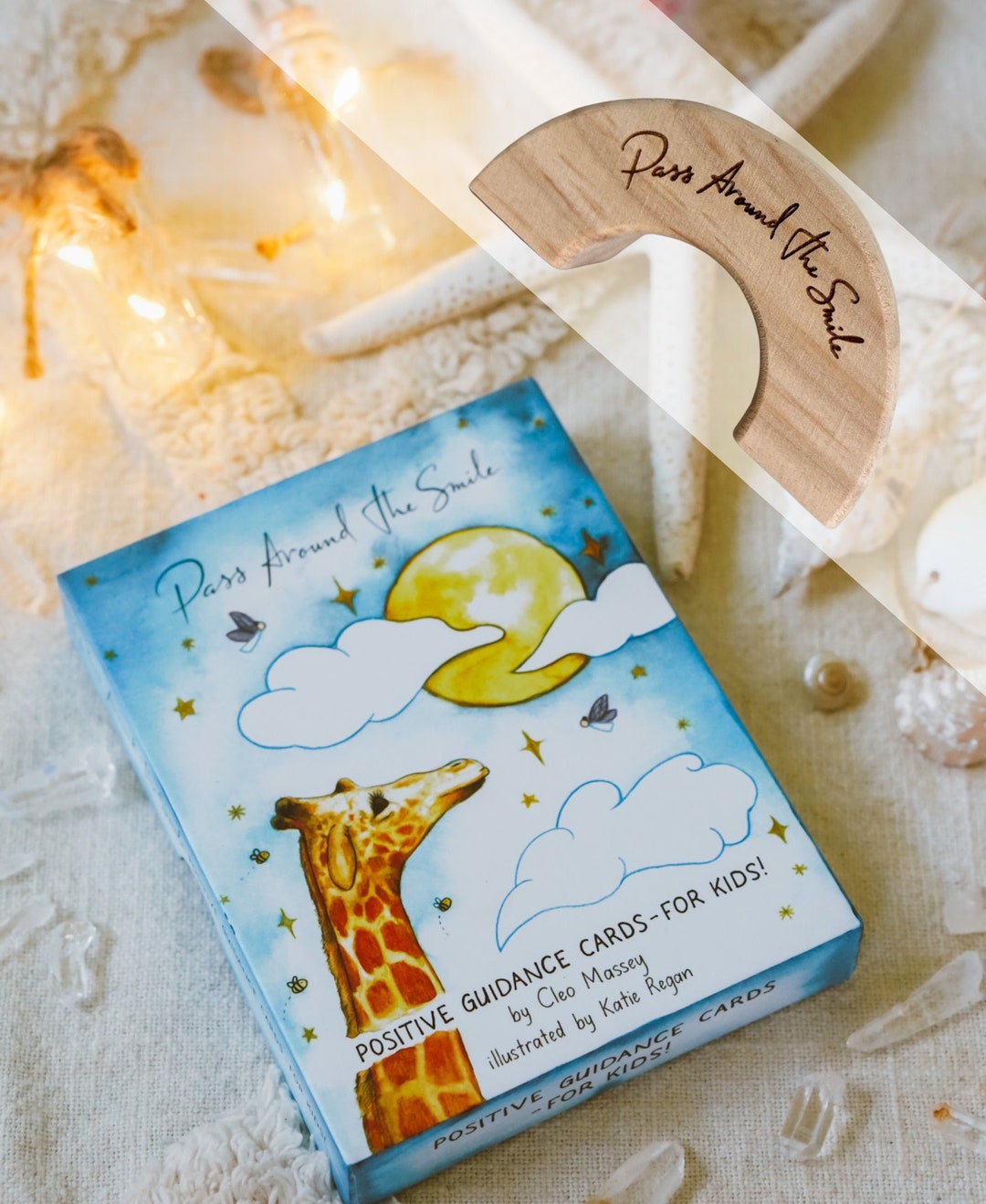Positive Guidance Cards for Kids and Rainbow Card Holder / Card Stand ...
