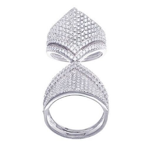 Art Deco Bridal Knuckle Ring: Sterling Silver CZ Pave Ring - Etsy