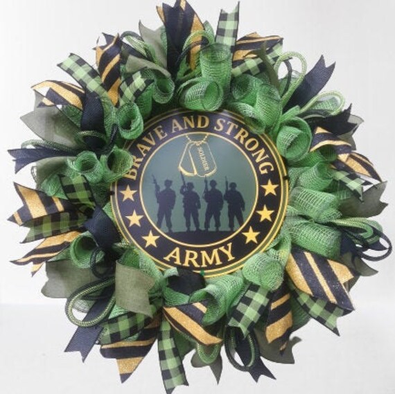 Army Wreath Military Wreath United States Army Veterans | Etsy Army Wreath Military Wreath United States Army Veterans | Etsy