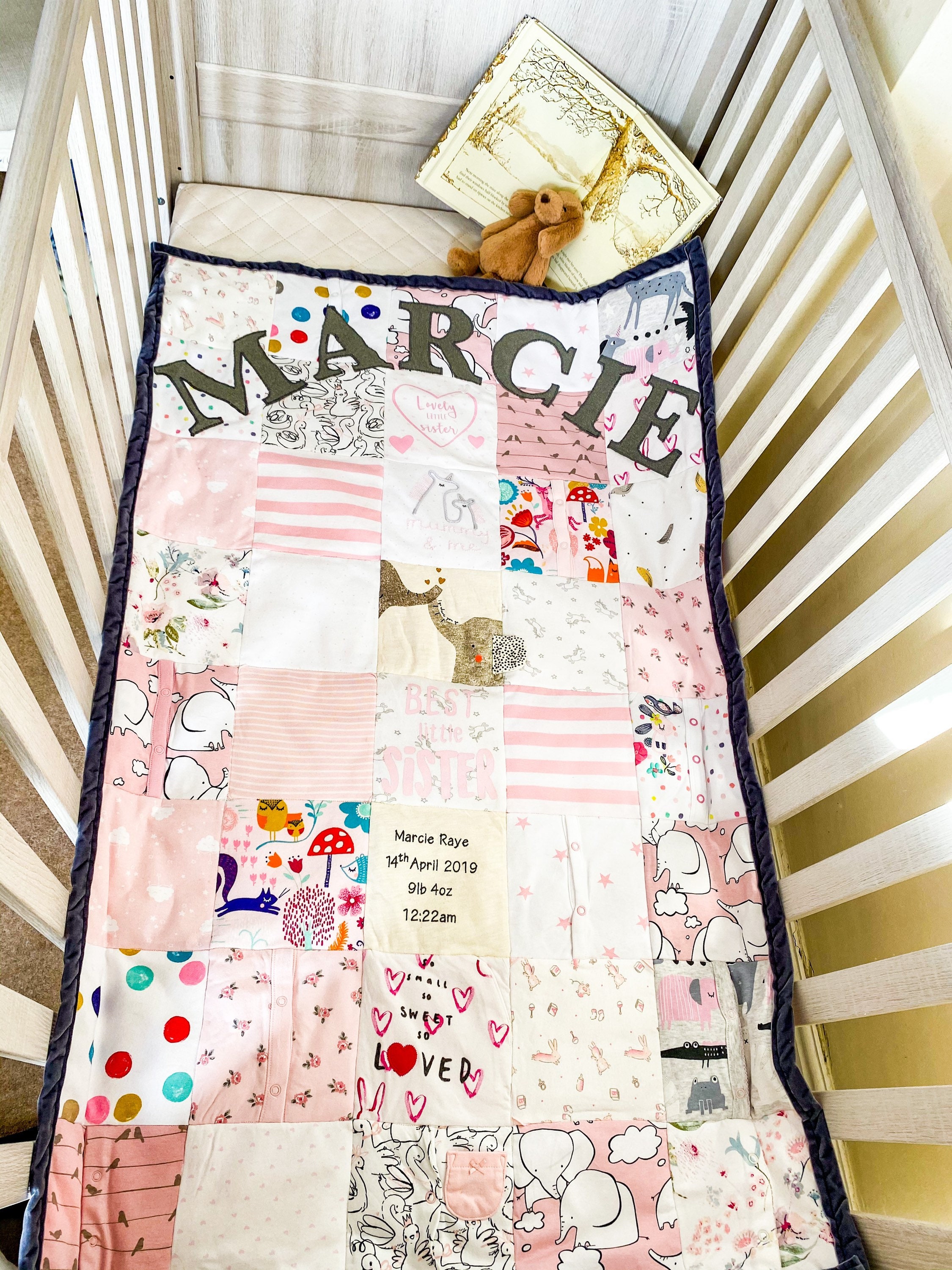 Memory Quilt Bespoke Baby Keepsake Quilt From Your Treasured Items - Etsy