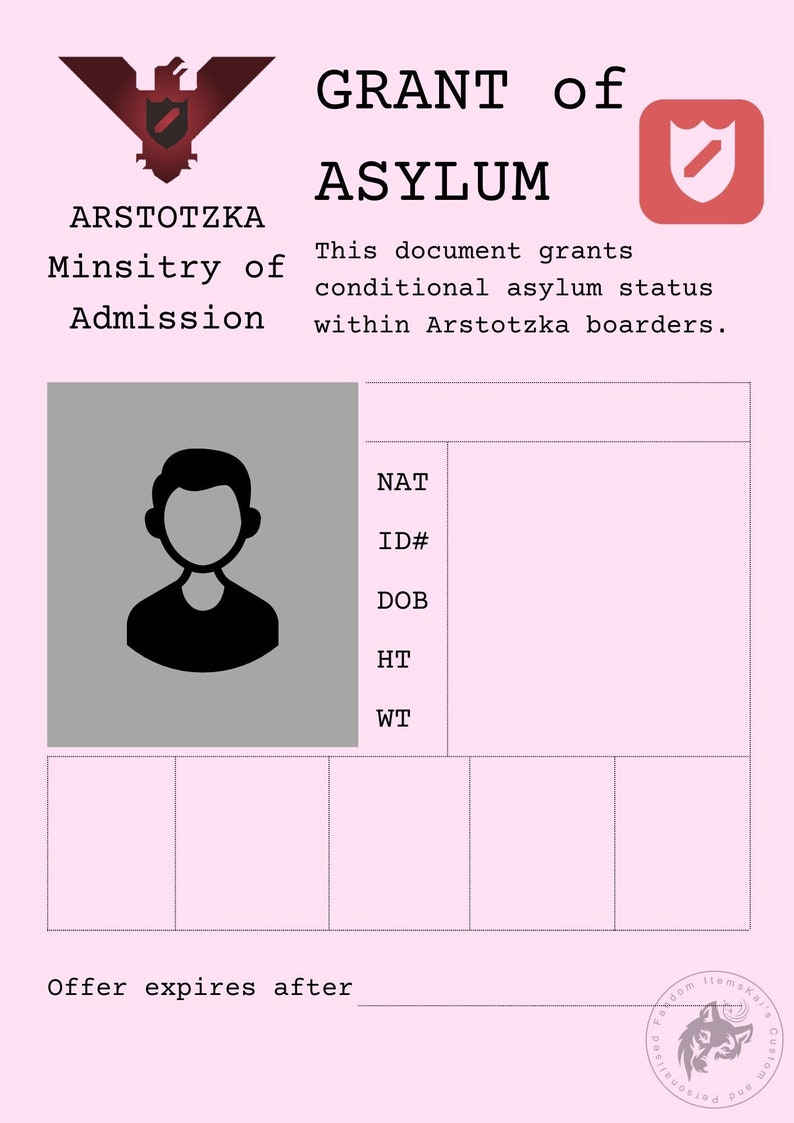 Paper's Please Arstotska Grant of Asylum - Etsy