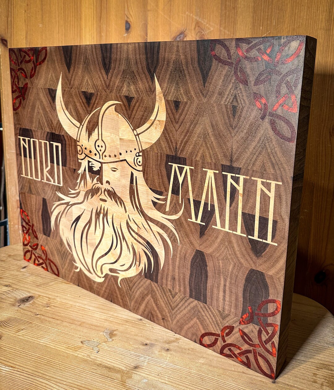 End Grain Inlay Board nord Mann - Etsy