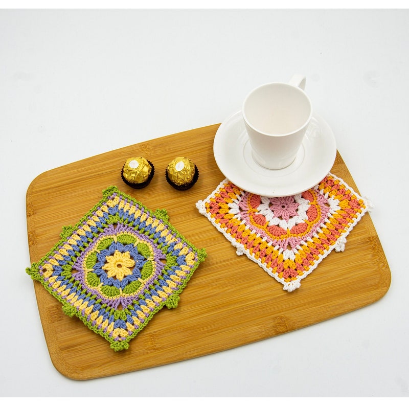 Crochet Coaster Set - Etsy