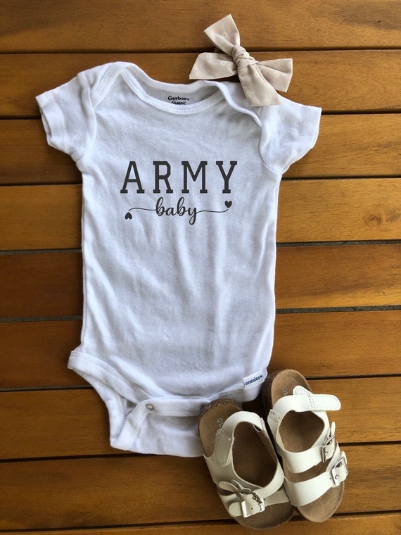 Custom Army Baby Onesie® Army Daughter Bodysuit Army Son - Etsy