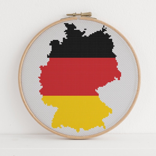 German Flag Cross Stitch - Etsy