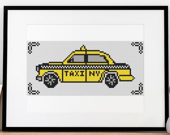 Yellow Taxi Pattern - Etsy