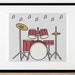 Headphone Music Cross Stitch Pattern Counted Cross Stitch Modern Music ...