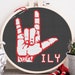 I Love You ASL Cross Stitch Pattern Modern Counted Romantic Sign ...