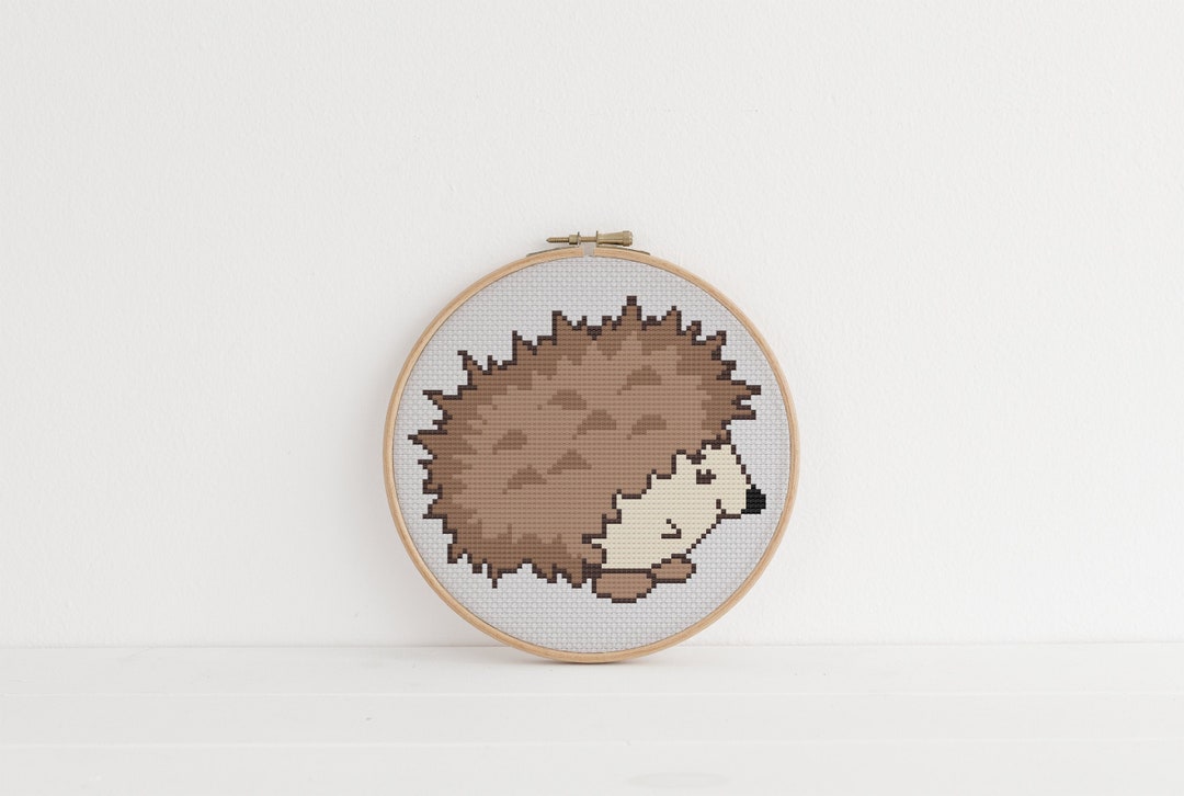 Cute Hedgehog Cross Stitch Pattern Beginner Friendly Small Lovable Pet ...