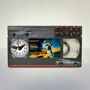 Retro VHS Clock, 80s, 90s, Back to the Future VHS Tapes, Clock Table ...