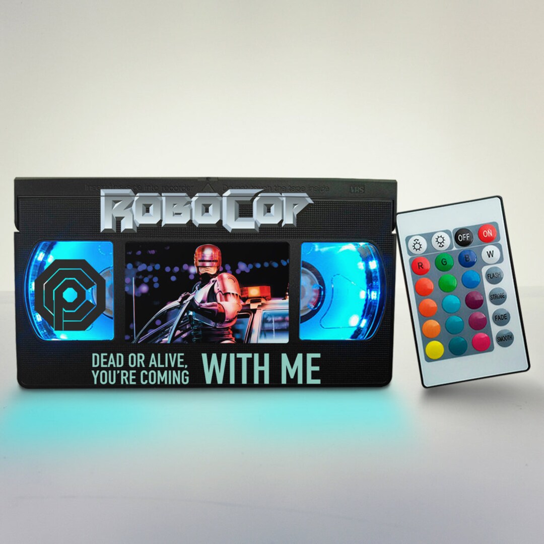 Retro VHS Lamp, Robocop VHS Tape, Night Light, 80s, 90s, Birthday Gift ...