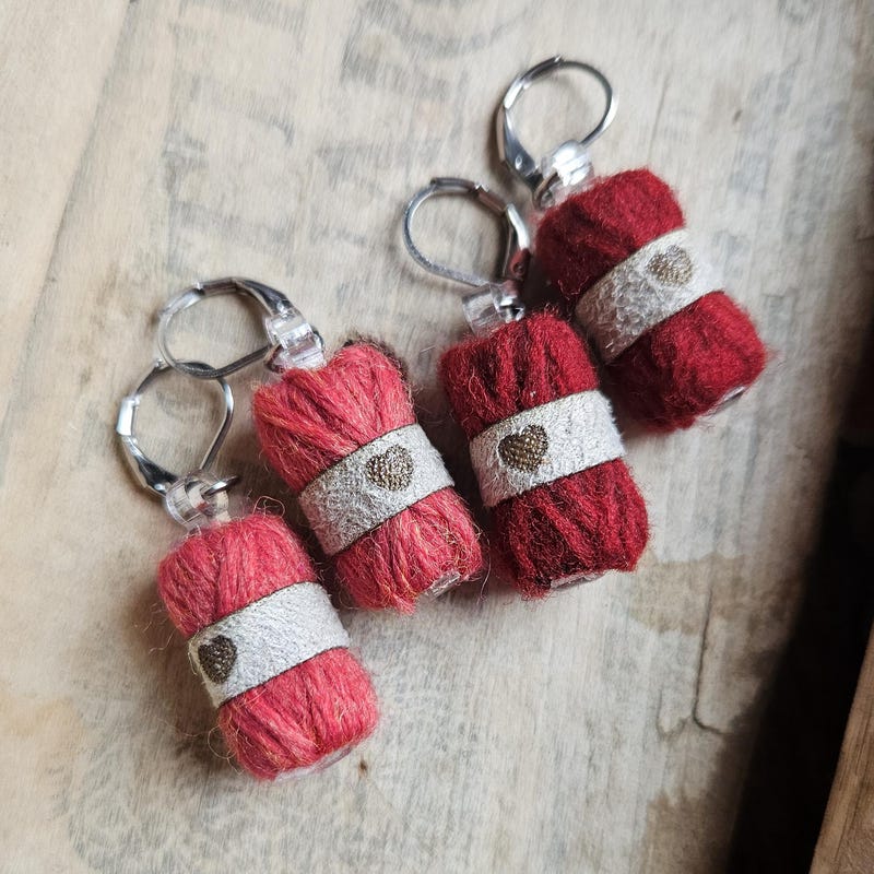 Knitting Earrings - Etsy