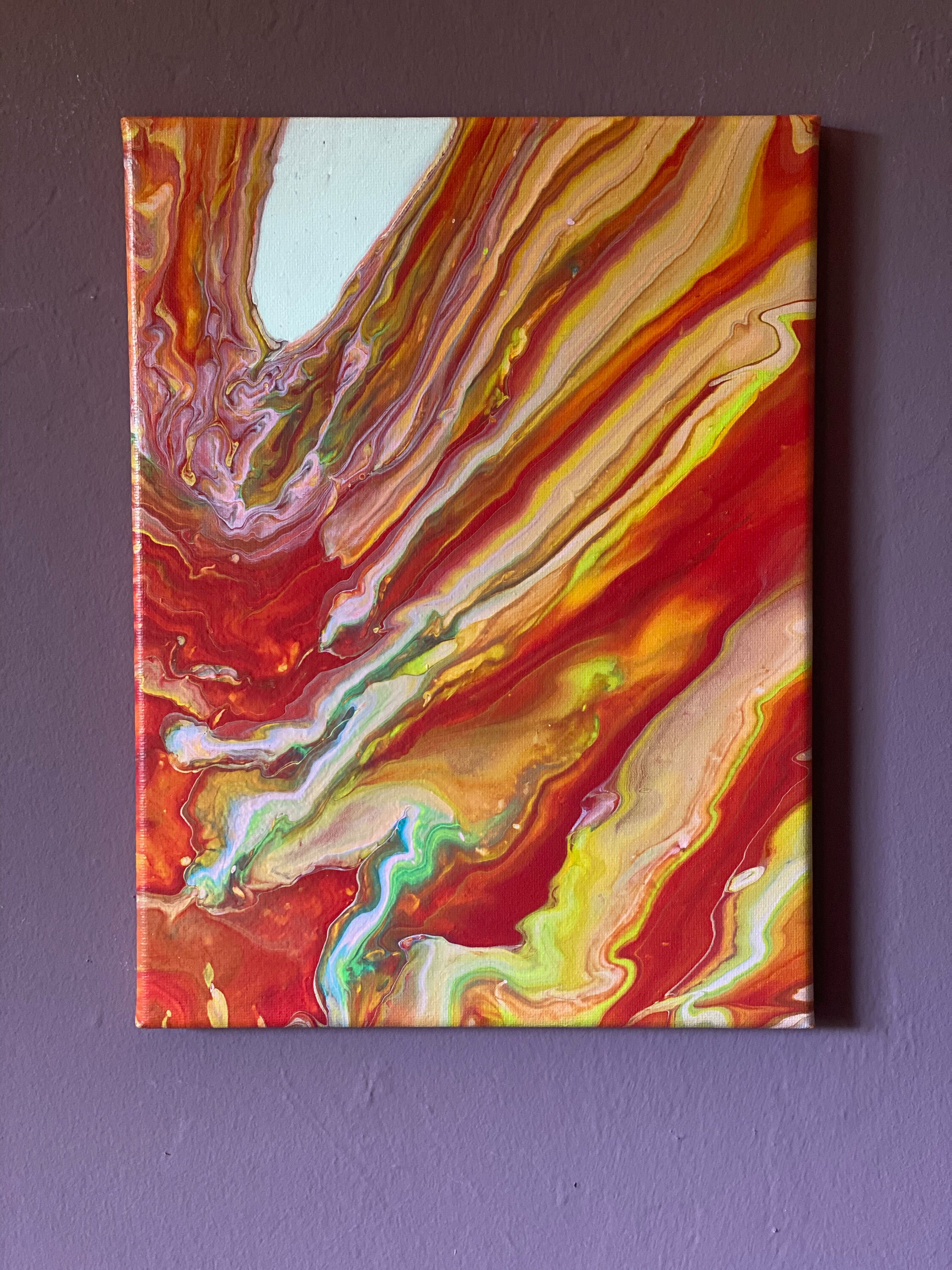 Acrylic Pour Painting "geode Fire" - Etsy