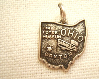 Ohio State Map Charm | Etsy
