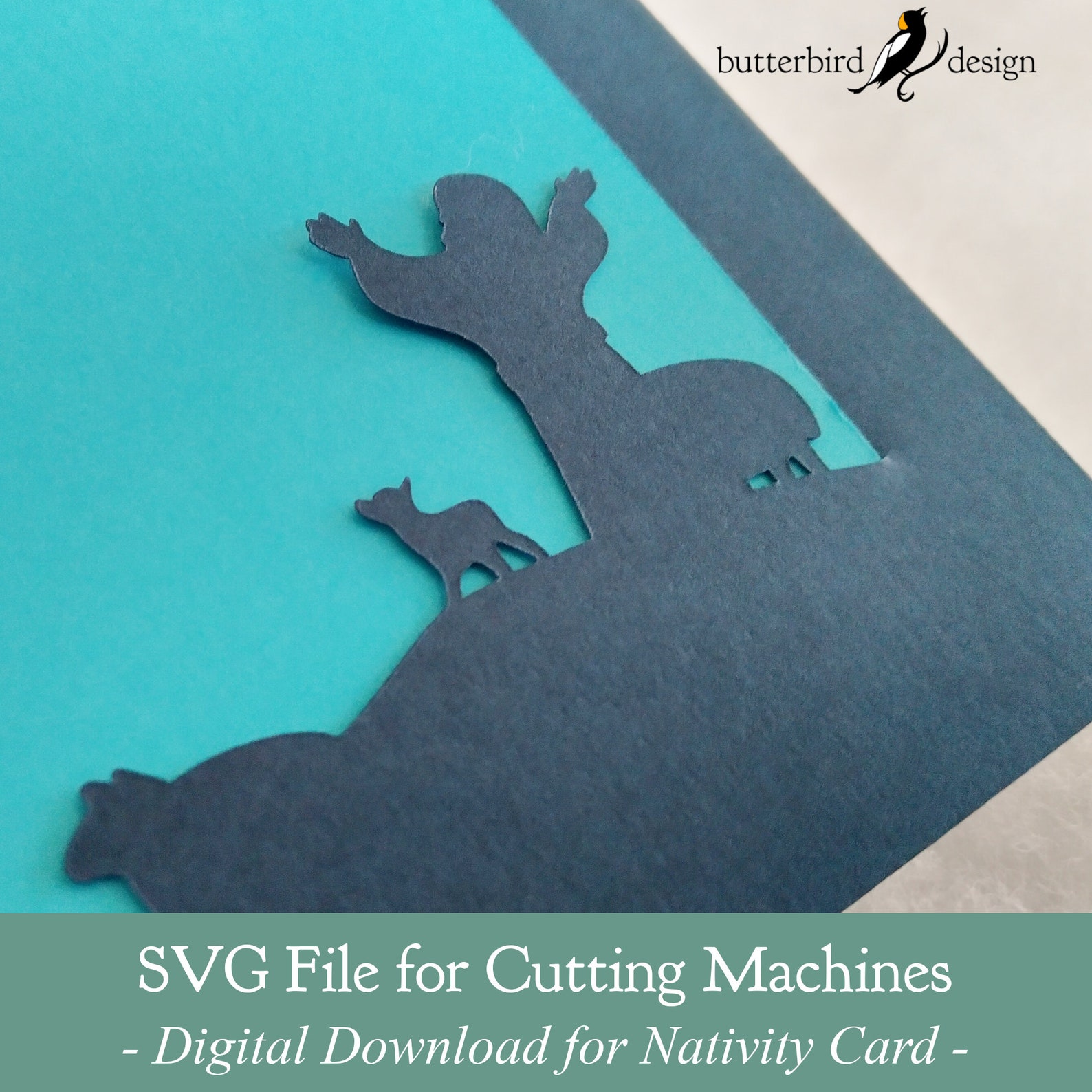 Nativity Card SVG / Digital Download / File for Cutting - Etsy UK