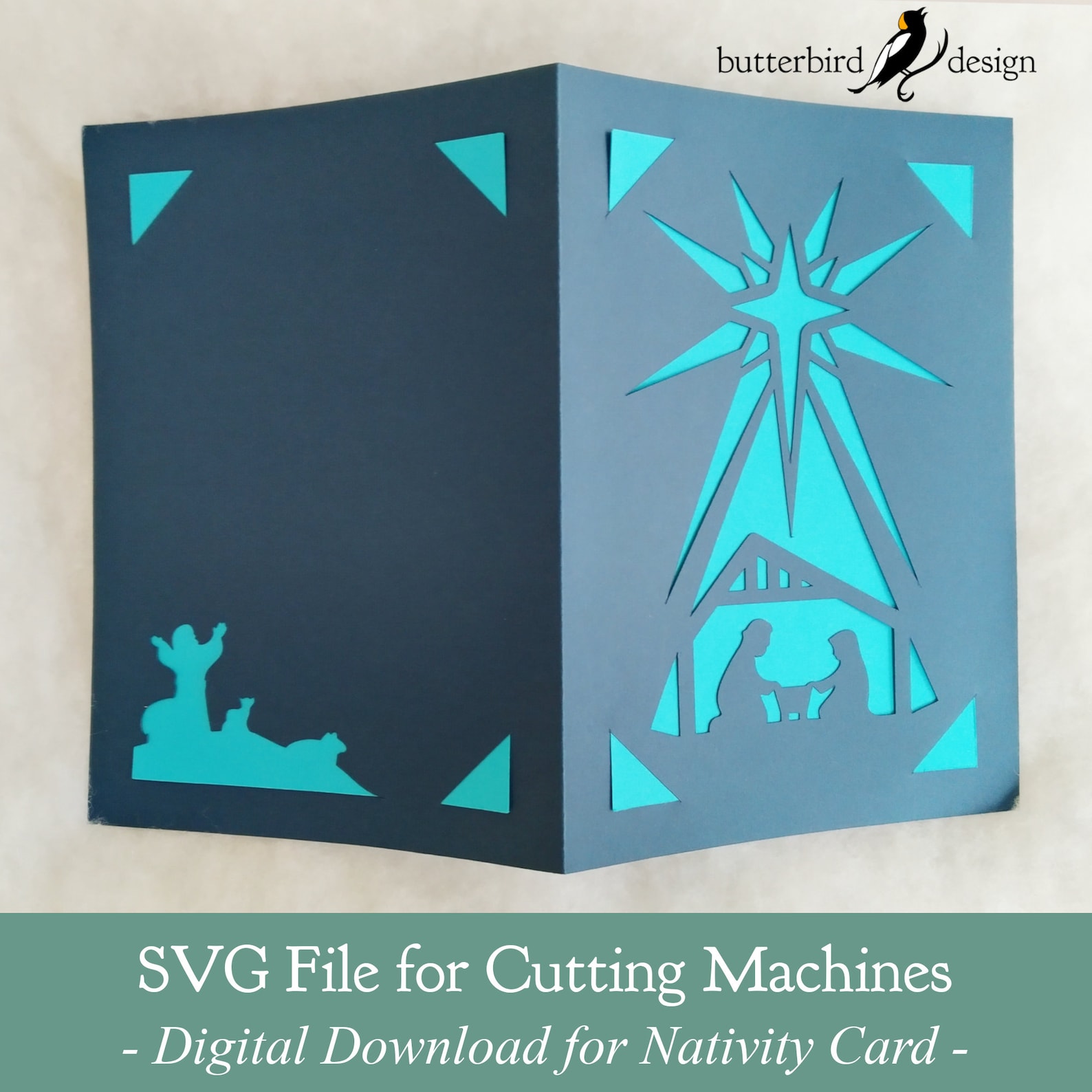 Nativity Card SVG / Digital Download / File for Cutting Machines / DIY ...