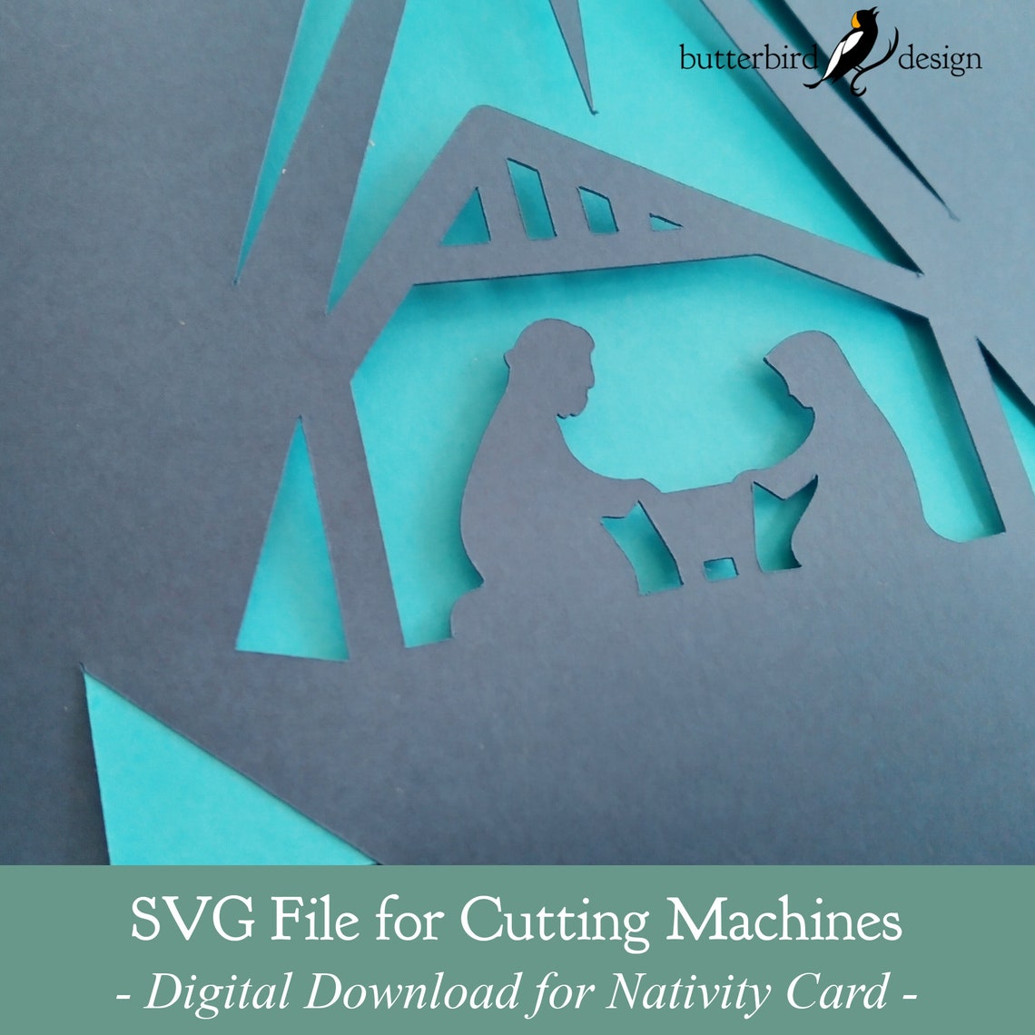 Nativity Card SVG / Digital Download / File for Cutting - Etsy UK