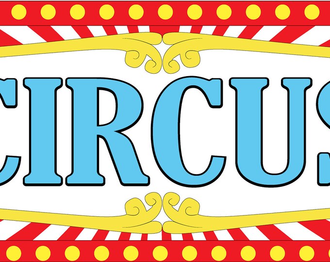 Circus Banner Carnival Sign Theme Party Decorations Party Favors - Etsy