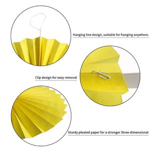 Yellow Paper Fans | Paper Rosettes | Paper Fan Backdrop | Pinwheel ...