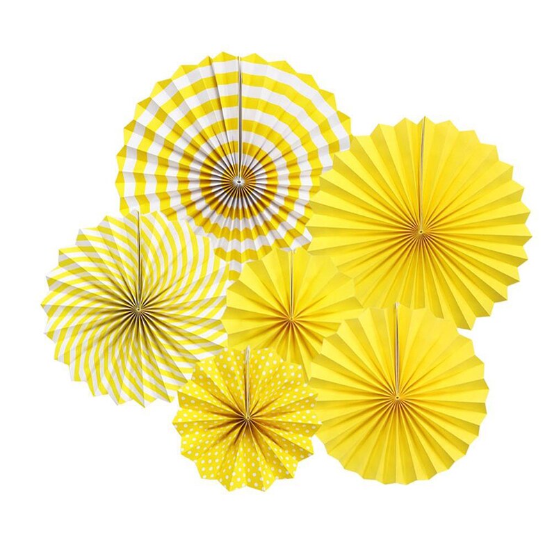 Yellow Paper Fans Paper Rosettes Paper Fan Backdrop - Etsy