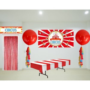 Circus Banner Carnival Sign Theme Party Decorations Party Favors - Etsy