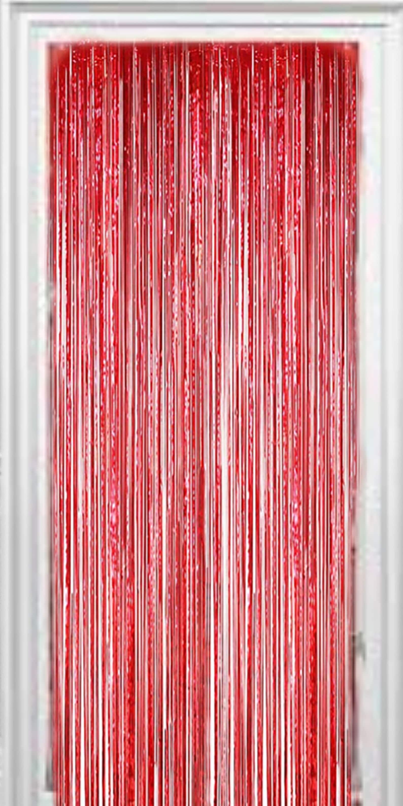 2 Pack Red Foil Fringe Door Curtains for Photobooth Doorway - Etsy