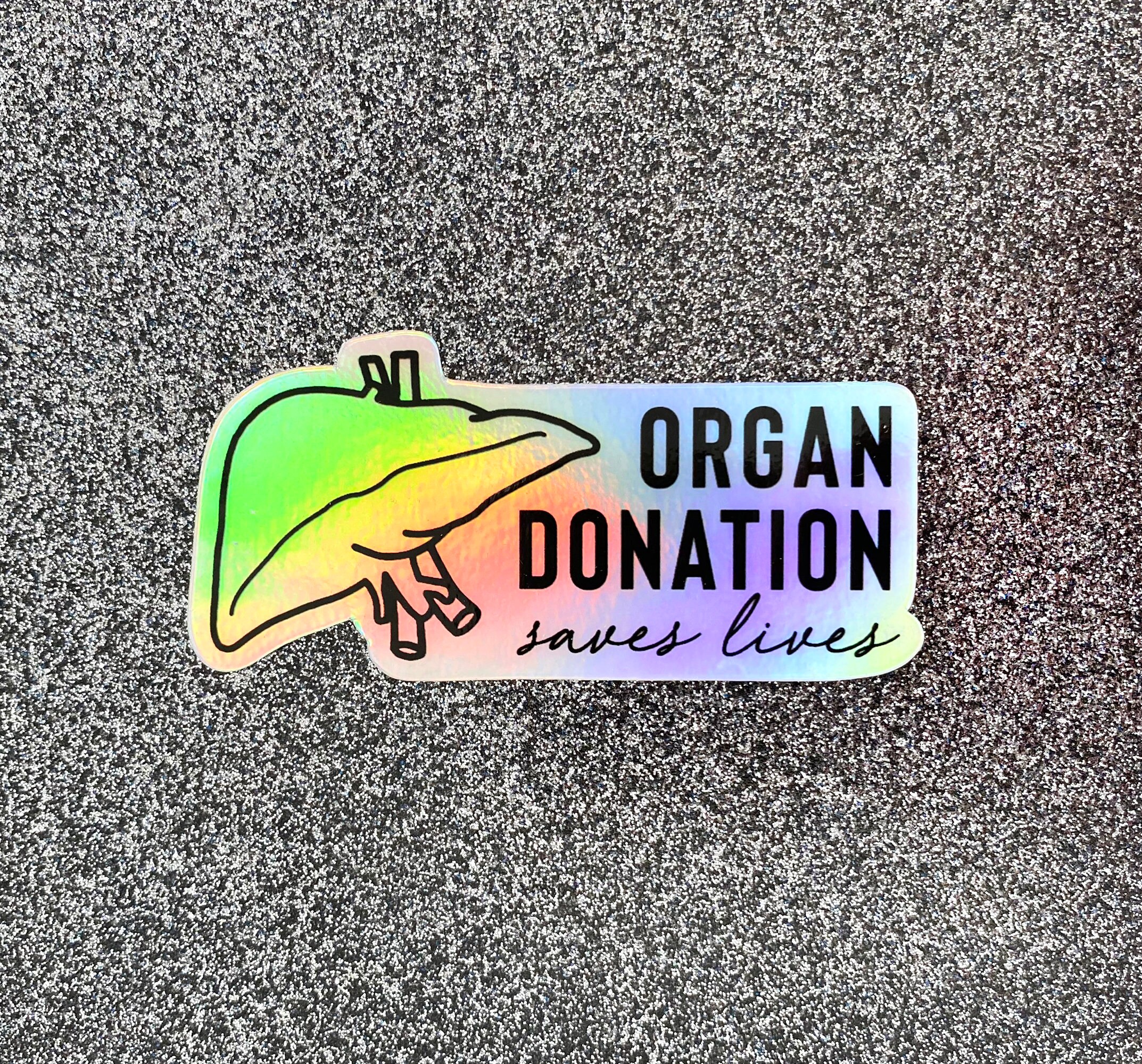 Organ Donation Sticker Holographic Organ Donor Sticker | Etsy
