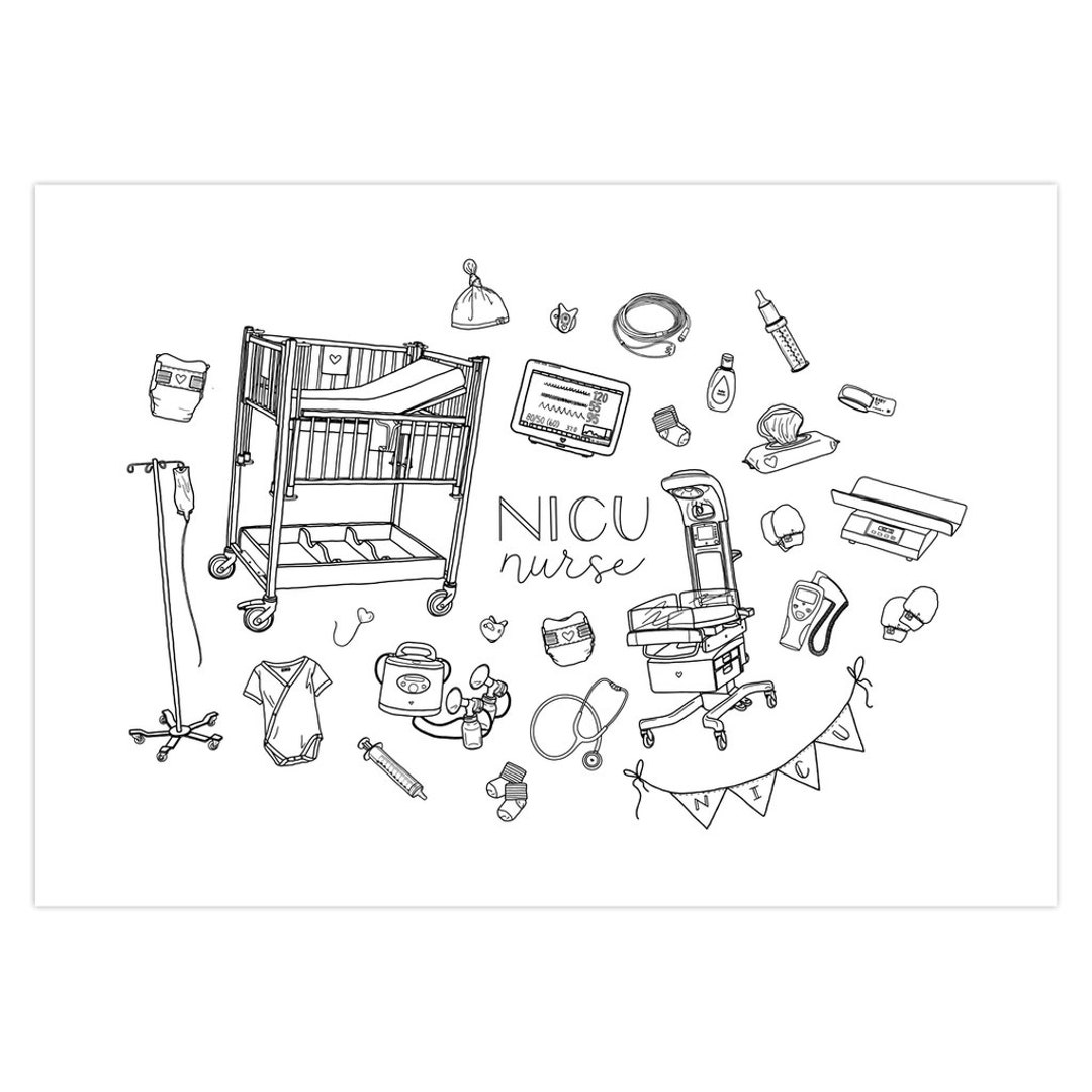 Nicu Nurse Folded Greeting Cards Nicu Nurse Thank You Card - Etsy