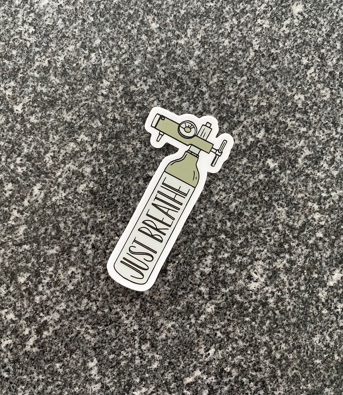 Just Breathe Sticker Oxygen Tank Sticker NICU Encouragement | Etsy