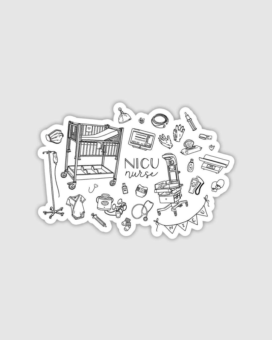 NICU Nurse Sticker, Neonatal Nurse Practitioner Sticker, Neonatal ...