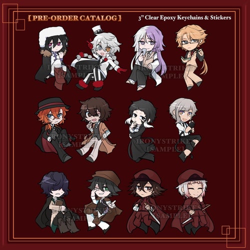 Bungou Stray Dogs BSD Inspired Stickers / Chuuya / Dazai / - Etsy