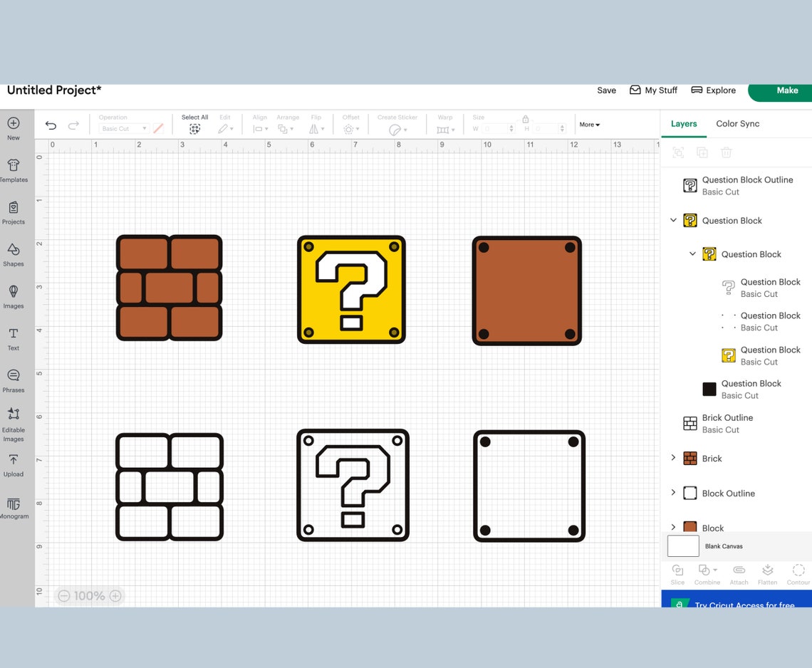 Super Mario SVG: Question Block & Brick (digital Download) - Etsy