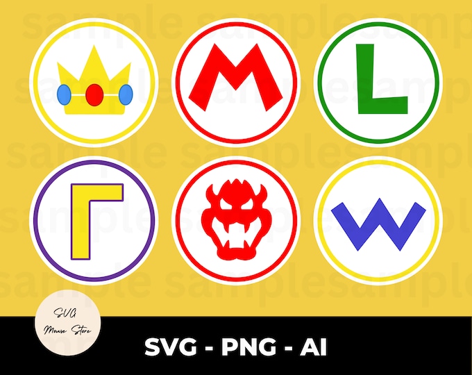 Digital Yoshi SVG Outline Pack, Super Mario Svg Files, Cricut Cut File ...