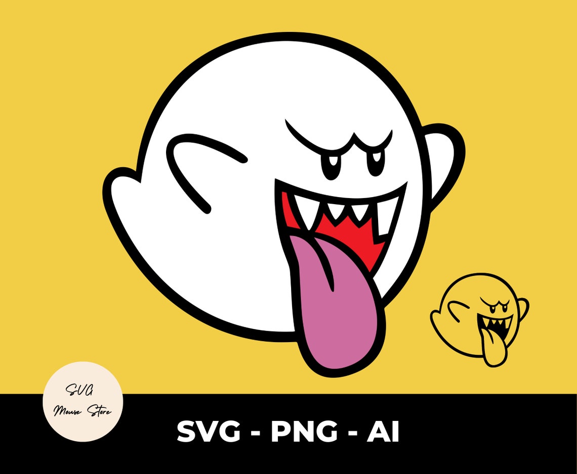Boo Svg, Super Mario Character, Boo Ghost Png, Digital Download, Cricut ...