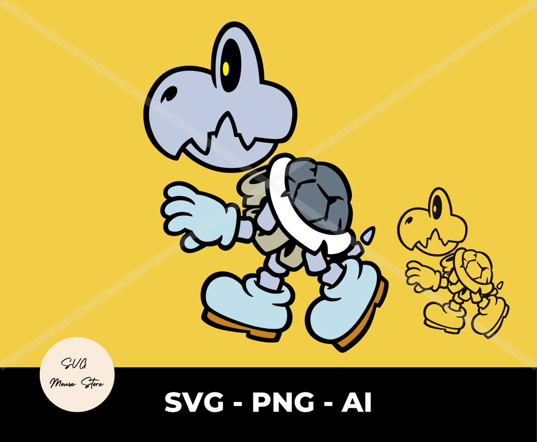 Dry Bones Layered Svg Files, Super Mario SVG - Etsy
