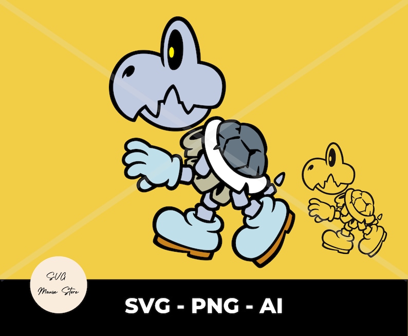 Dry Bones Layered Svg Files, Super Mario SVG - Etsy