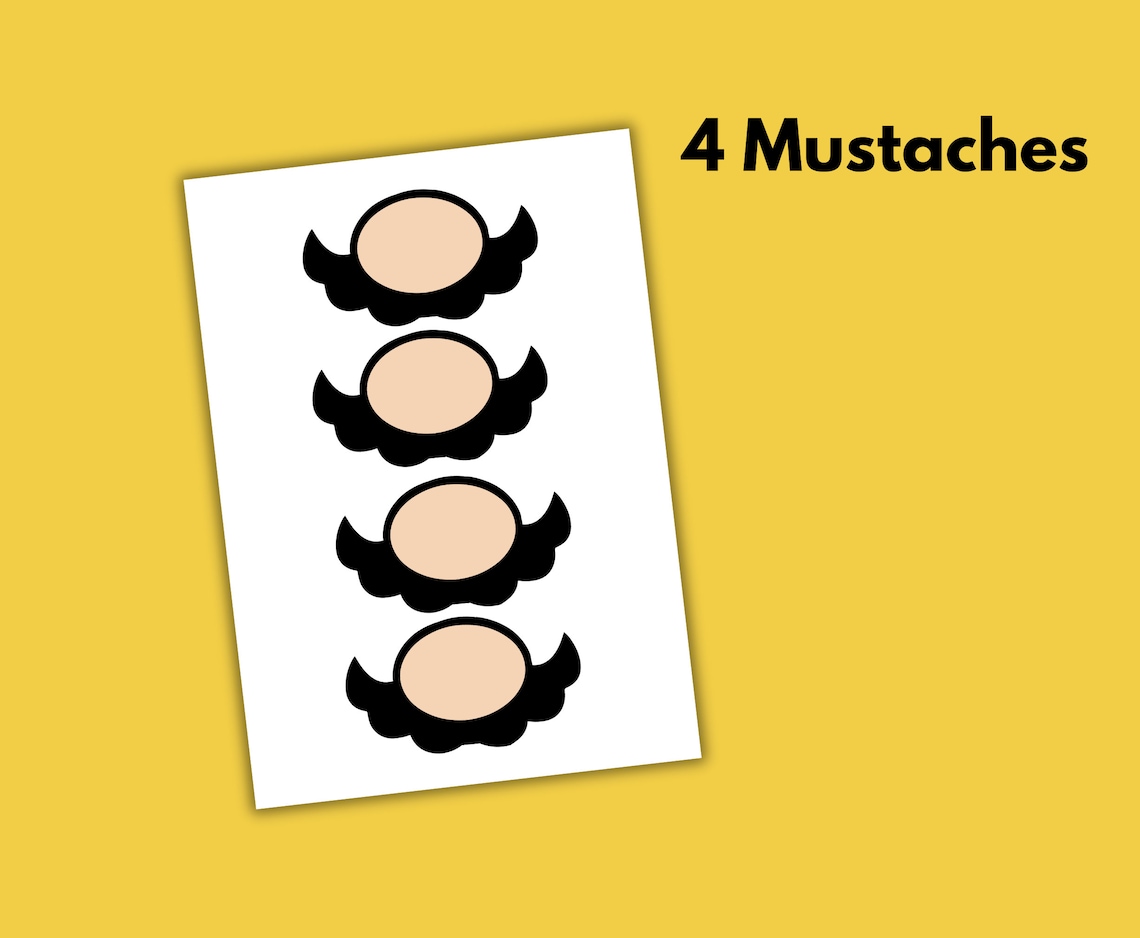 Pin the Moustache on Mario Party Game: Kids Birthday Fun (PDF - Instant ...
