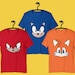 Sonic, Knuckles, Tails Face SVG: Layered Cut Files (digital Download ...