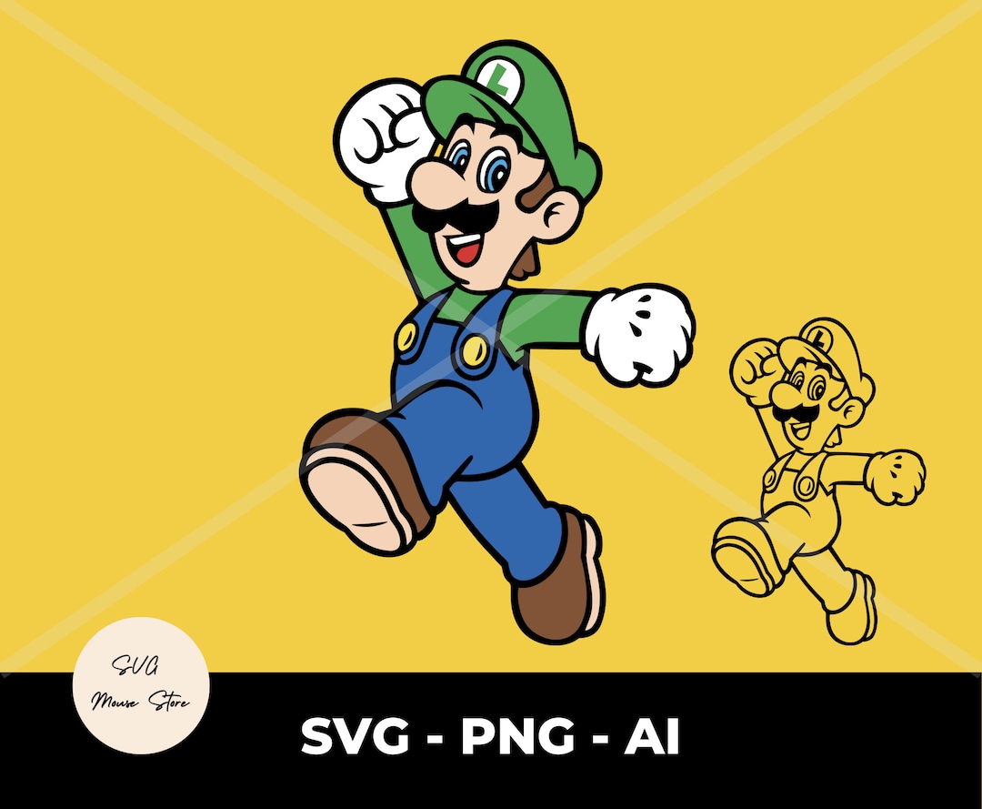 Luigi SVG: Super Mario, Png, Cut File (digital Download) - Etsy