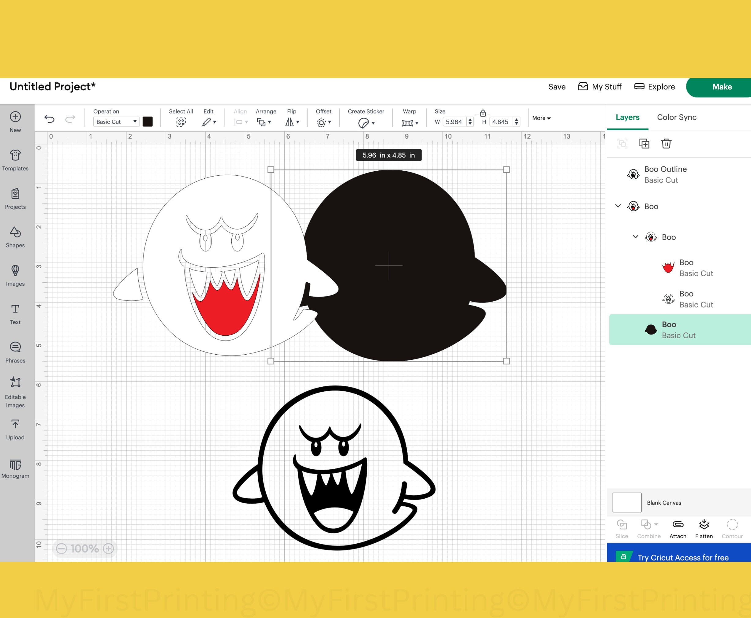 Super Mario Boo Ghost SVG: Cricut Cut File (digital Download) - Etsy