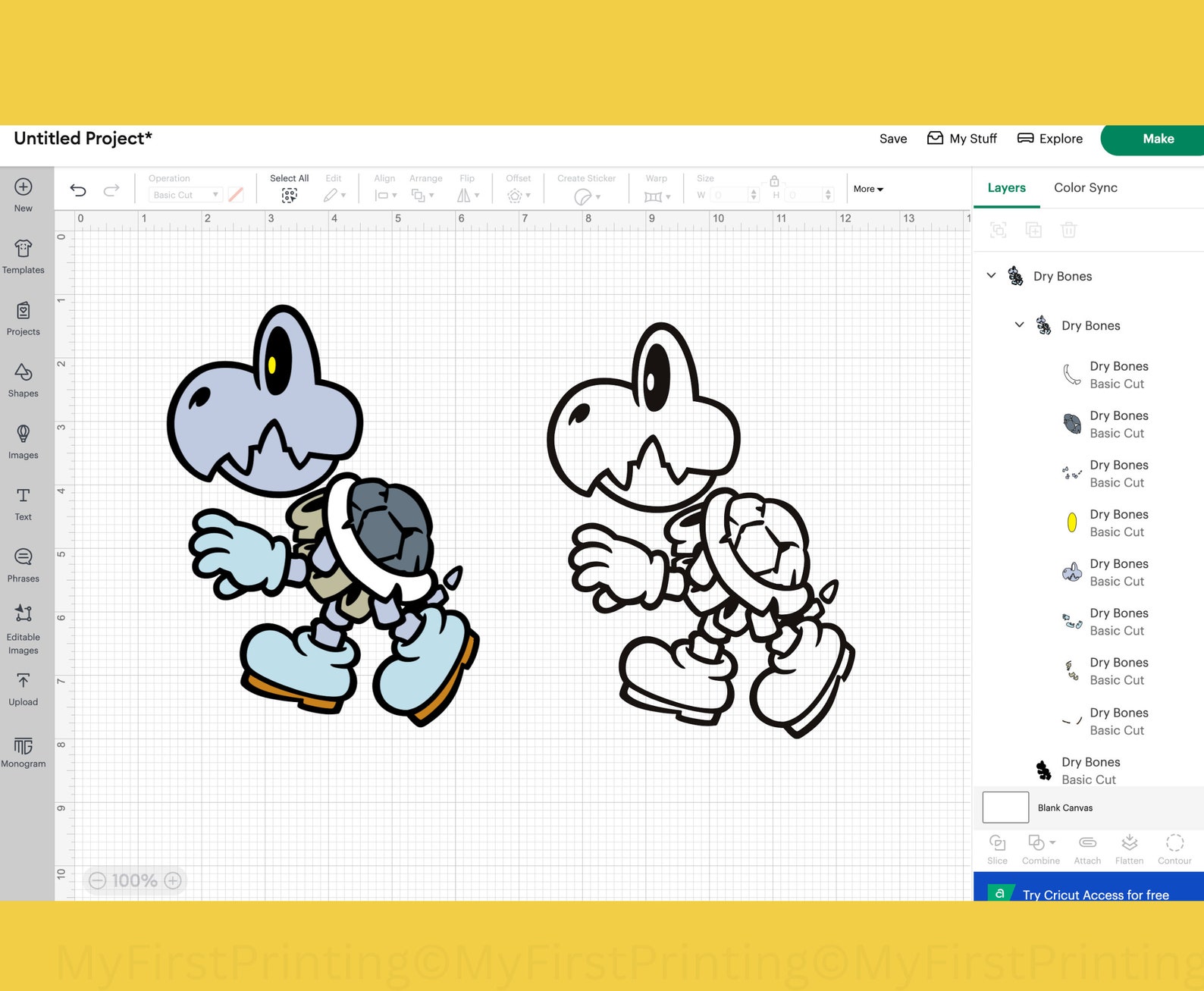 Dry Bones Layered Svg Files, Super Mario SVG - Etsy