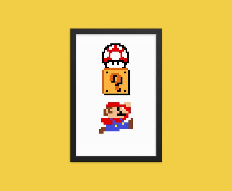 Retro Digital Super Mario svg, Bundle von 16 überlagerten ...