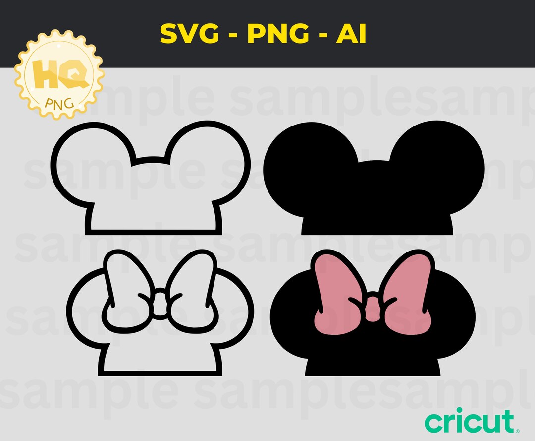 Mouse Ears SVG Pack, Silhouette Cut Files (digital Download) - Etsy
