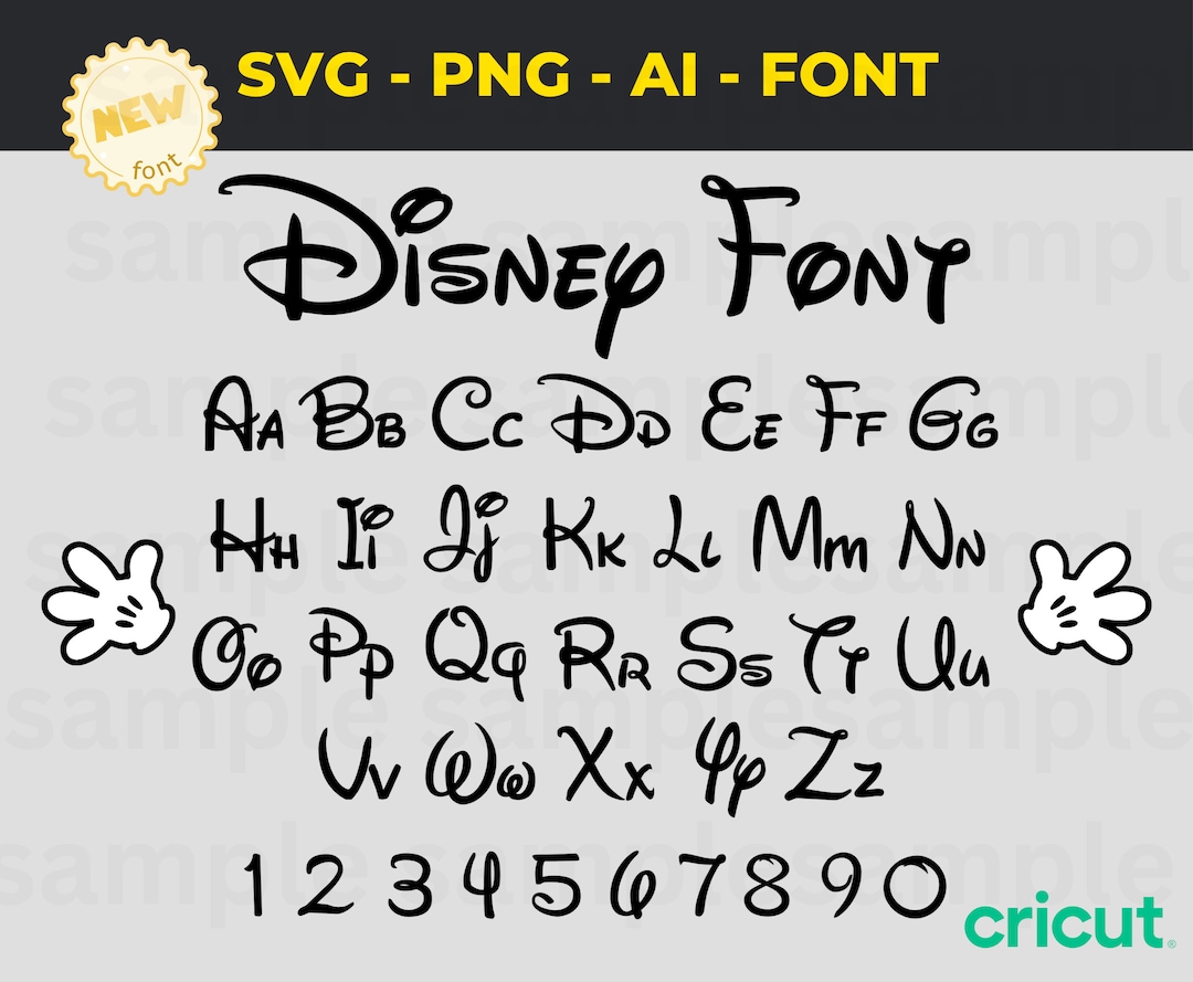 Fun Cartoon Font Text Mouse Alphabet Digital Images SVG Cut File PNG ...
