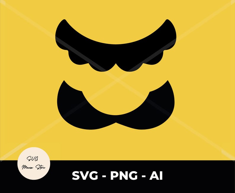 Moustache Svg, Super Mario, Luigi Mustache Png, Digital Download ...